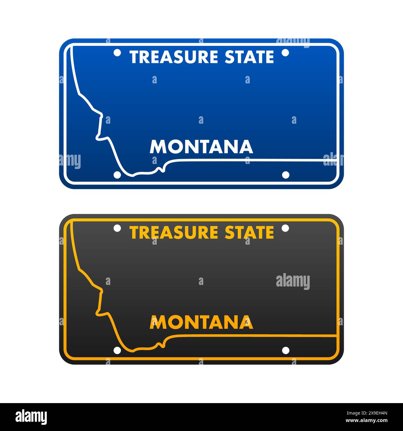 License plate of Montana. Car number plate. Vector stock illustration ...