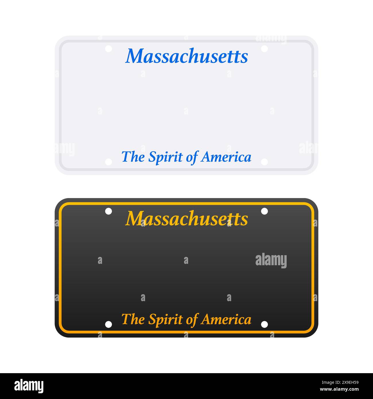 License plate of Massachusetts. Car number plate. Vector stock ...