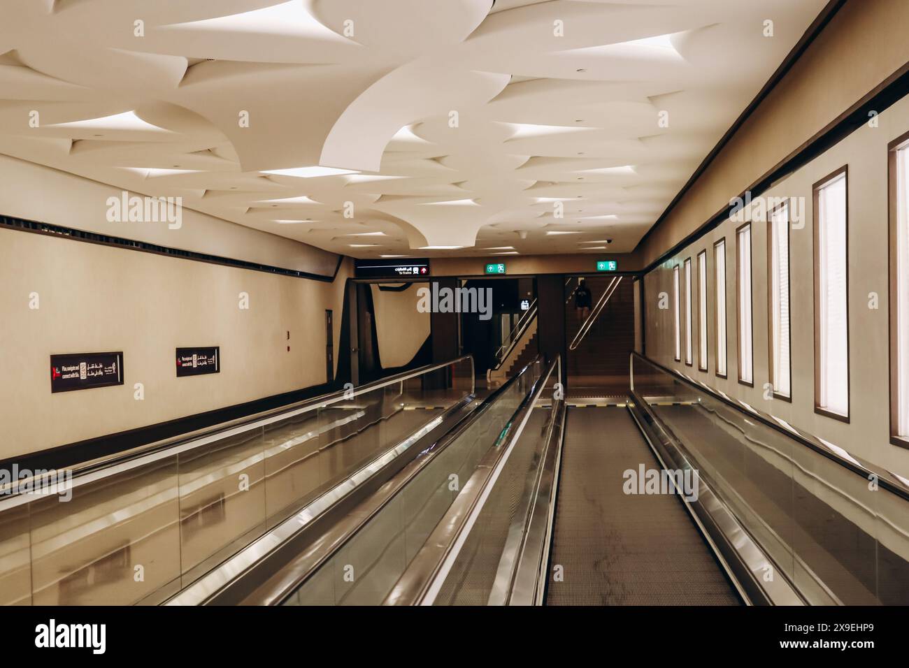 Doha, Qatar - 1 May 2024: Inside the subway in Doha, Qatar Stock Photo ...