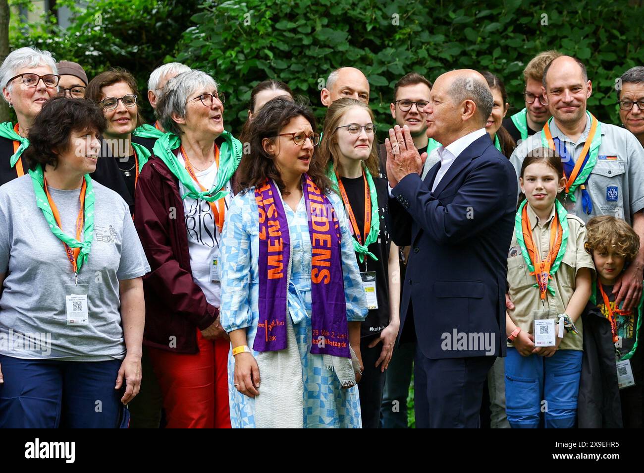 Erfurt, Germany. 31st May, 2024. Federal Chancellor Olaf Scholz (SPD ...
