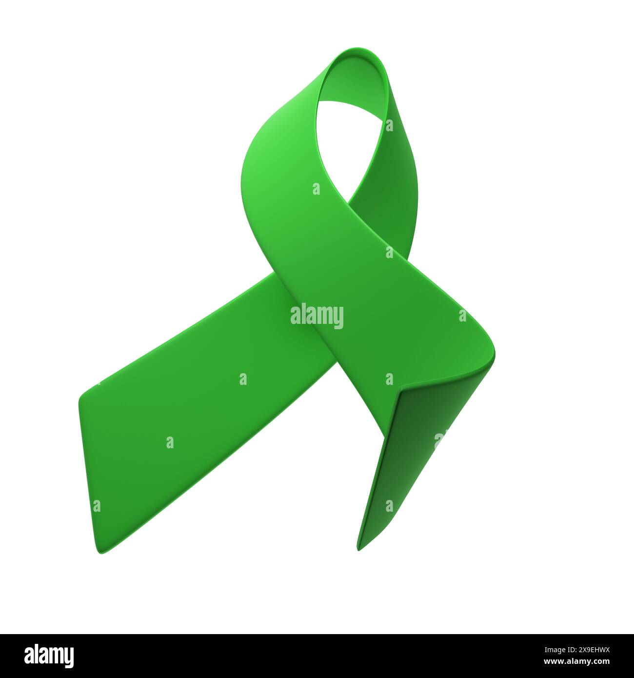 Green ribbon liver cancer awareness symbol. Scoliosis awareness day ...
