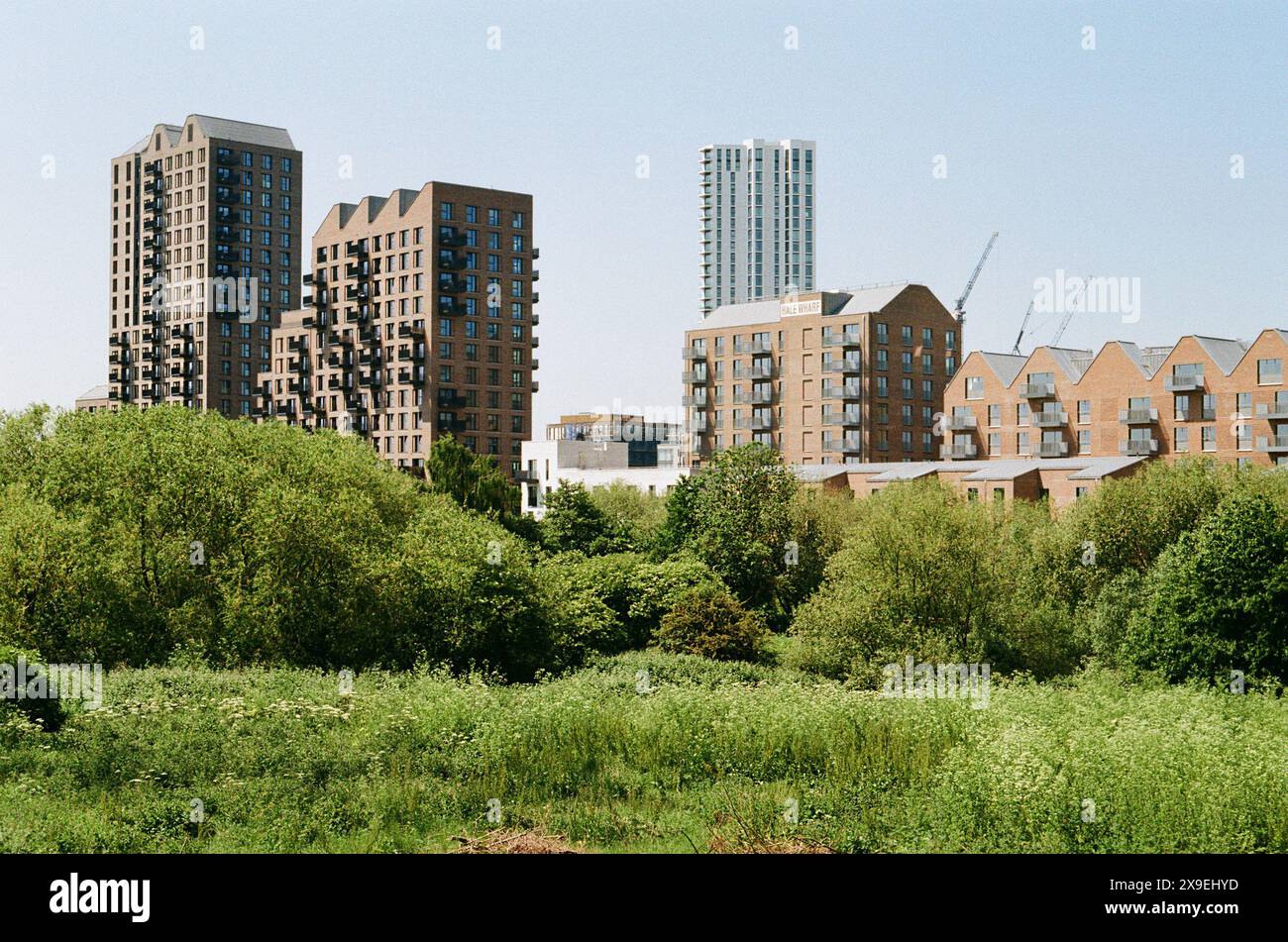 Hale Wharf apartments, Tottenham Hale, London UK, viewed from ...