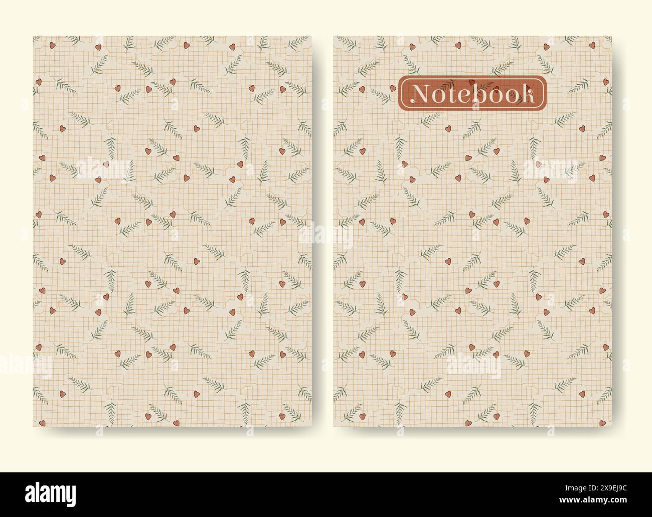 Simple book cover design in neutral colors. Notebook cover page design ...