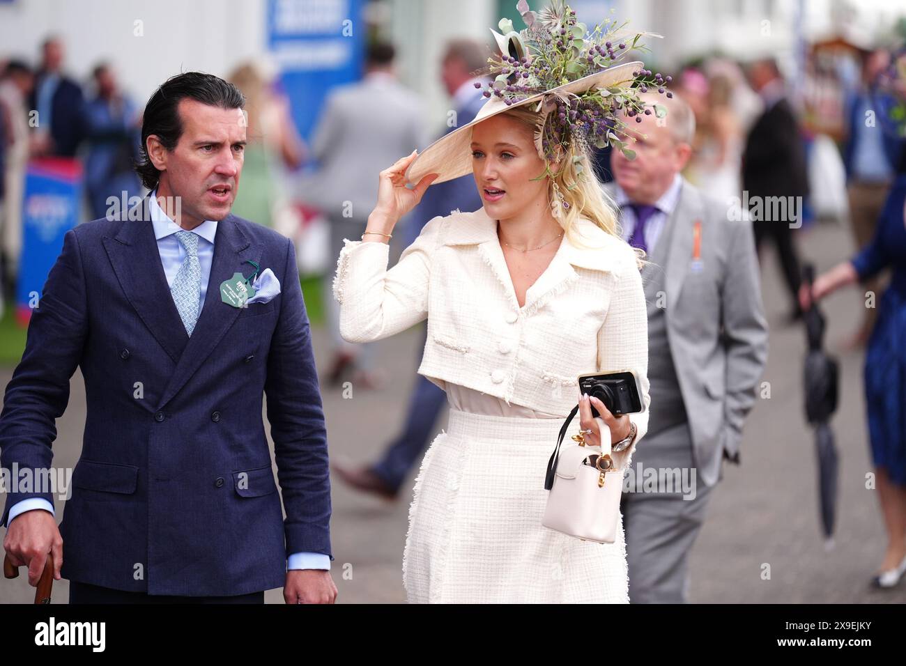 Racegoers on ladies day of The Betfred Derby Festival at Epsom Downs ...
