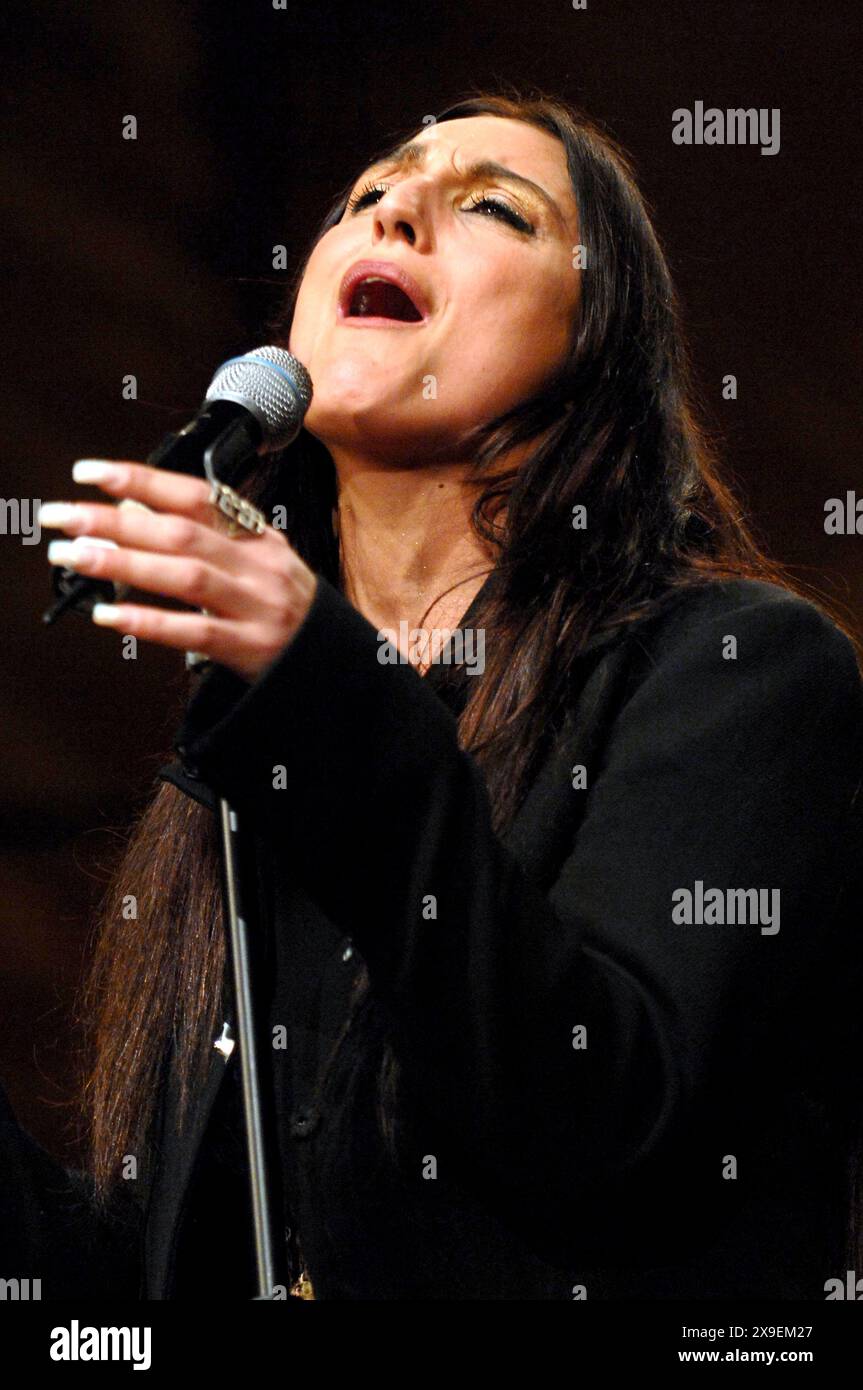 Milan Italy 12/02/2007:Roberta Faccani, singer of the Matia Bazar ...