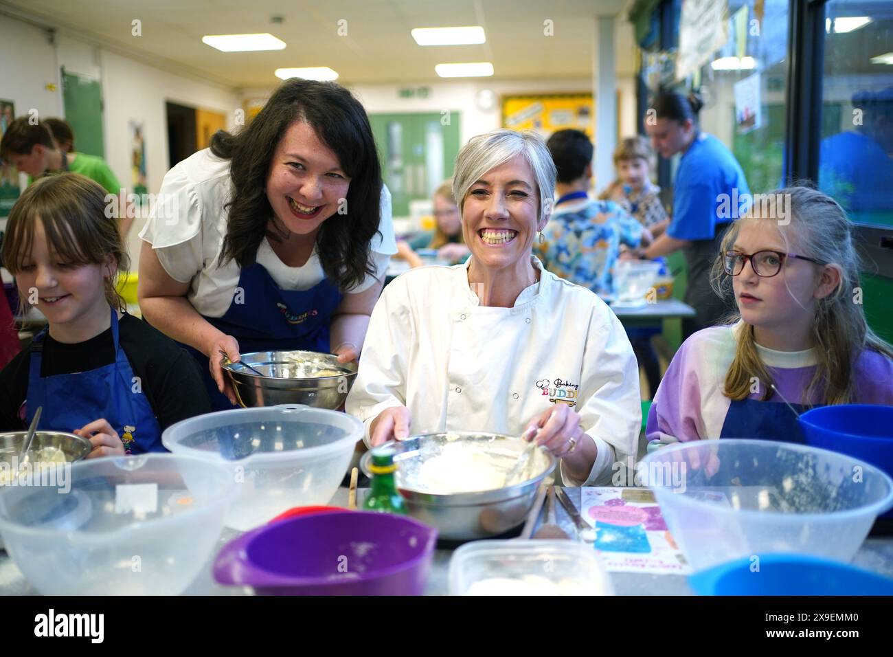 Deputy leader of the Liberal Democrats Daisy Cooper (centre right) and ...
