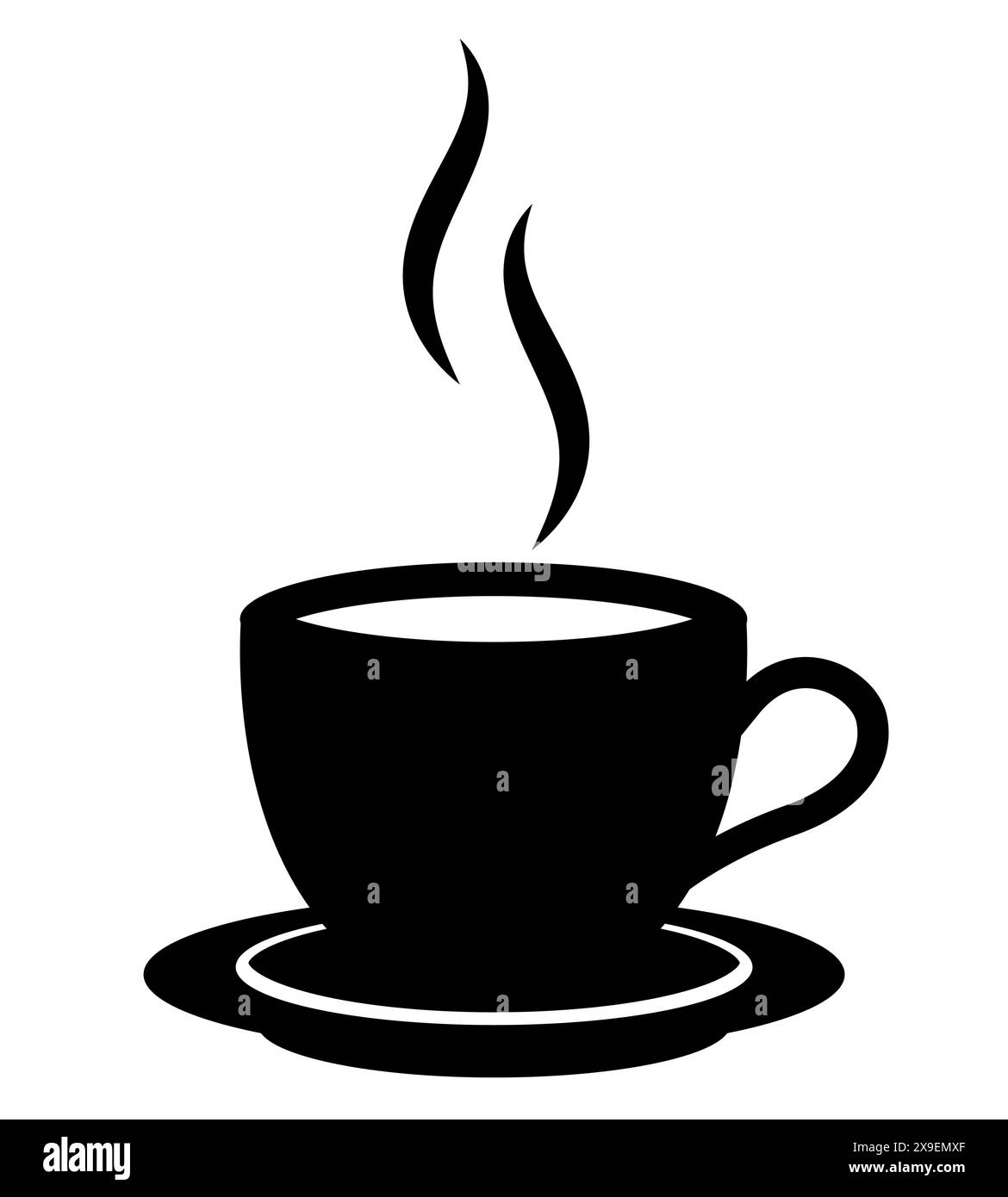 Coffee cup shape on Black and White Stock Photos & Images - Alamy