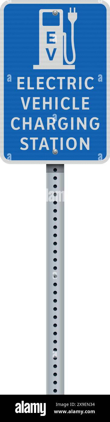 Vector illustration of the Electric Vehicle Charging Station parking ...