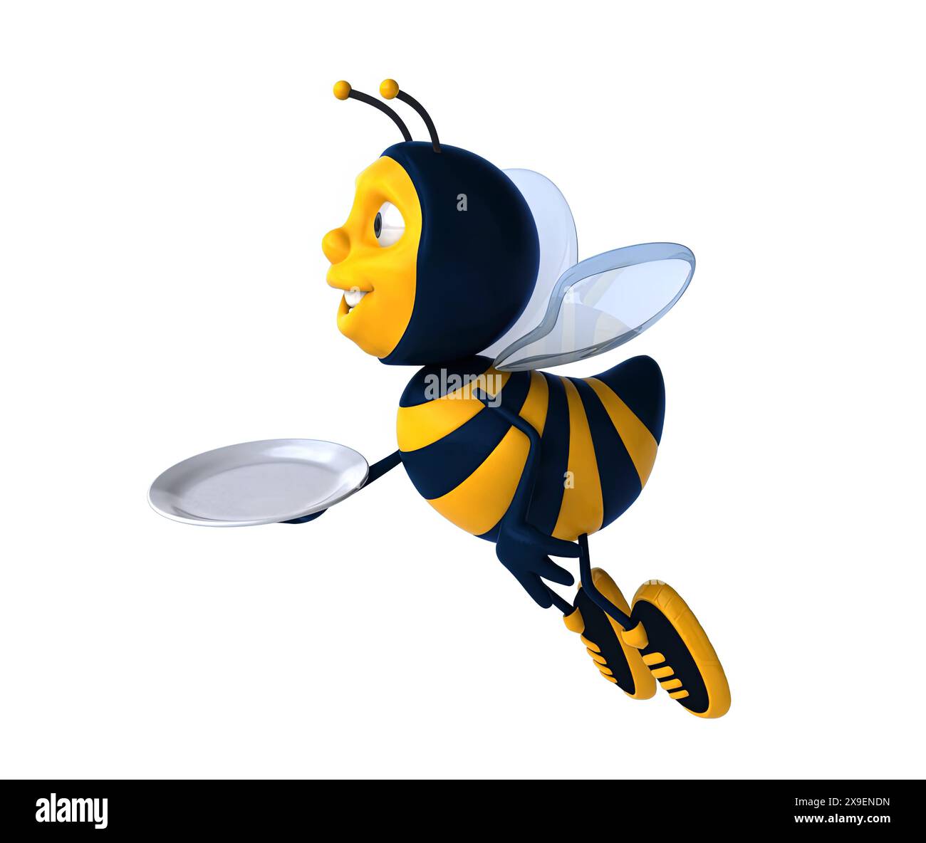 Fun 3D cartoon bee illustration Stock Photo - Alamy