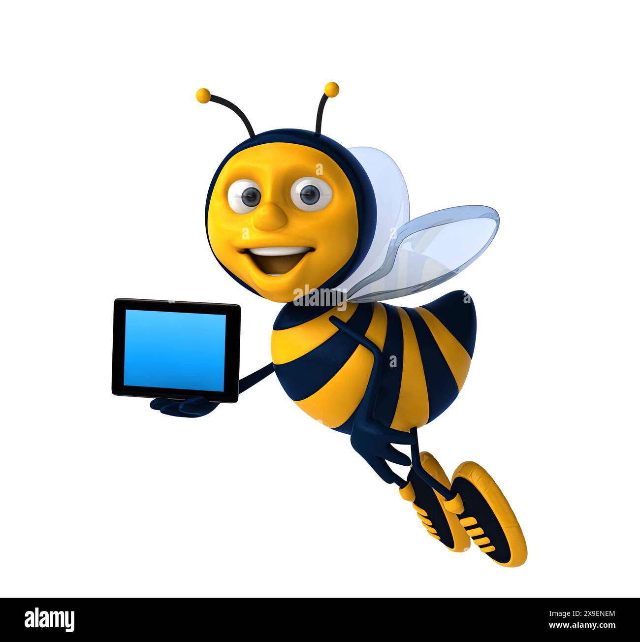 Fun 3D cartoon bee illustration Stock Photo - Alamy