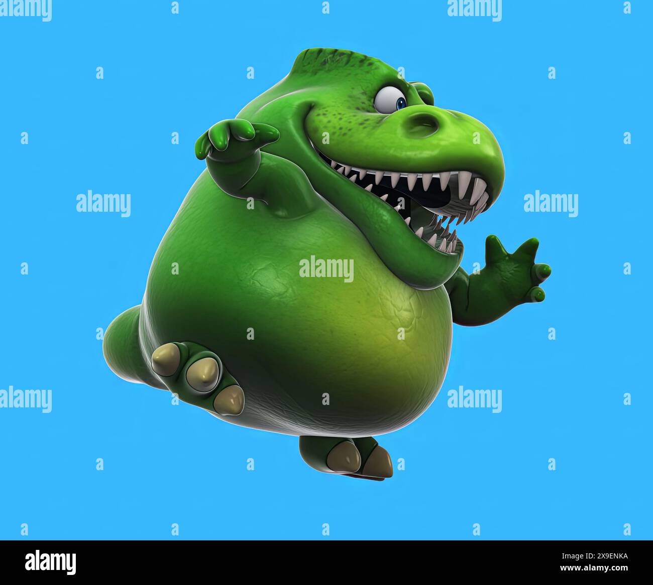 Fun 3D cartoon dinosaur dancing Stock Photo - Alamy