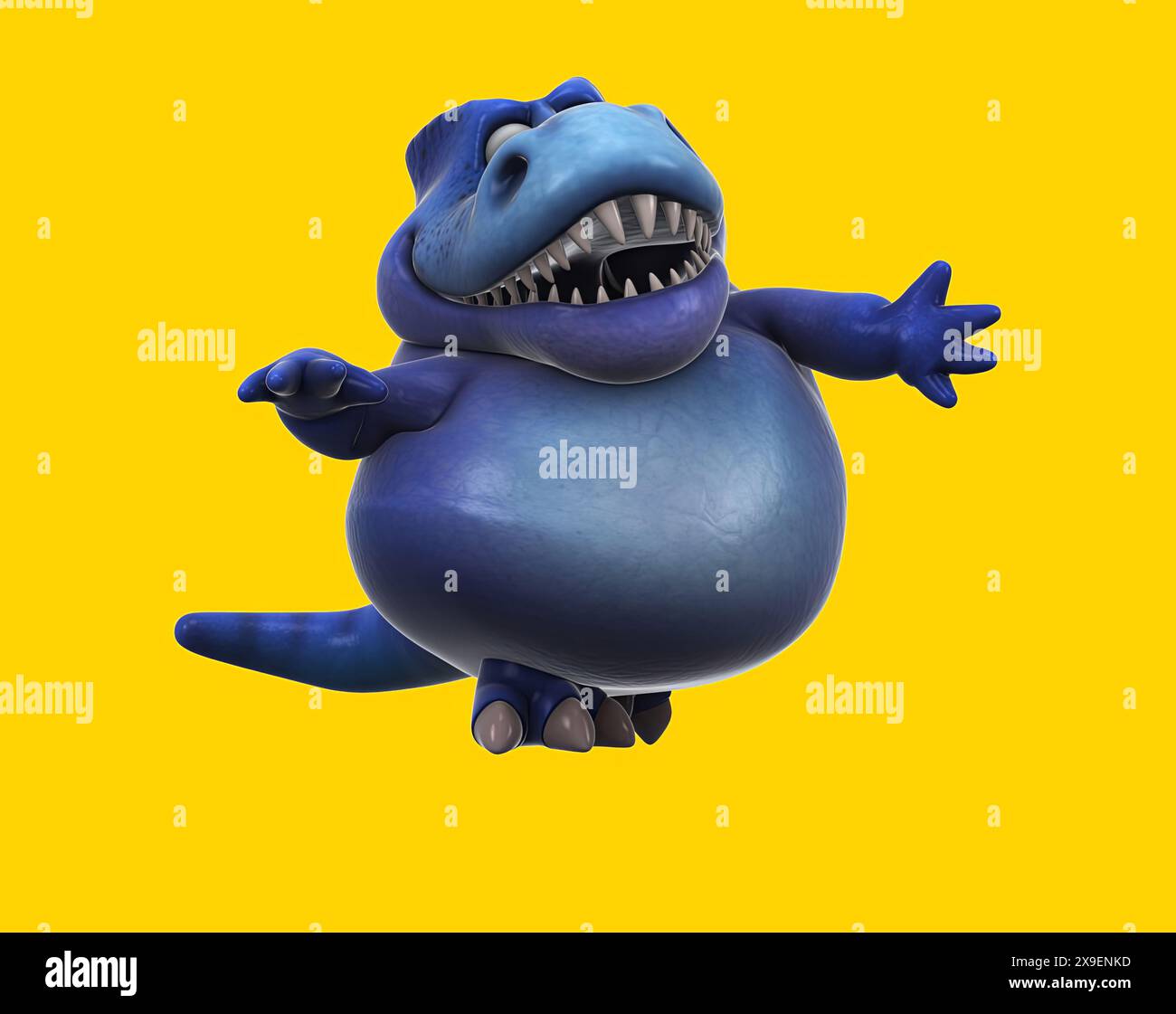Fun 3D cartoon dinosaur dancing Stock Photo - Alamy