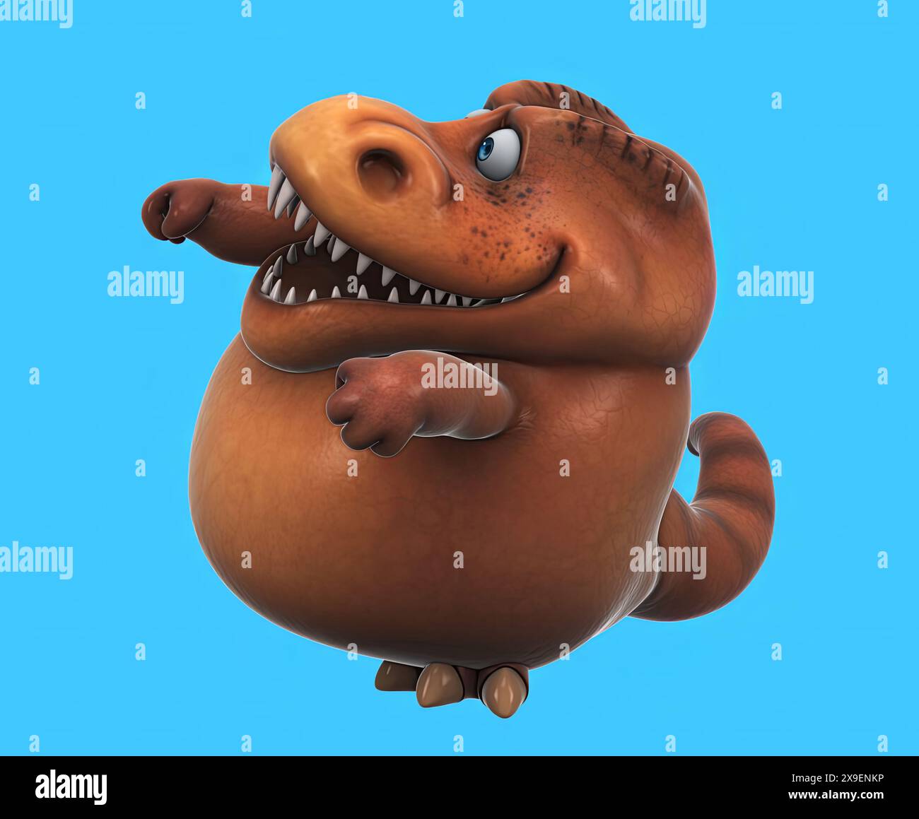 Fun 3D cartoon dinosaur dancing Stock Photo - Alamy