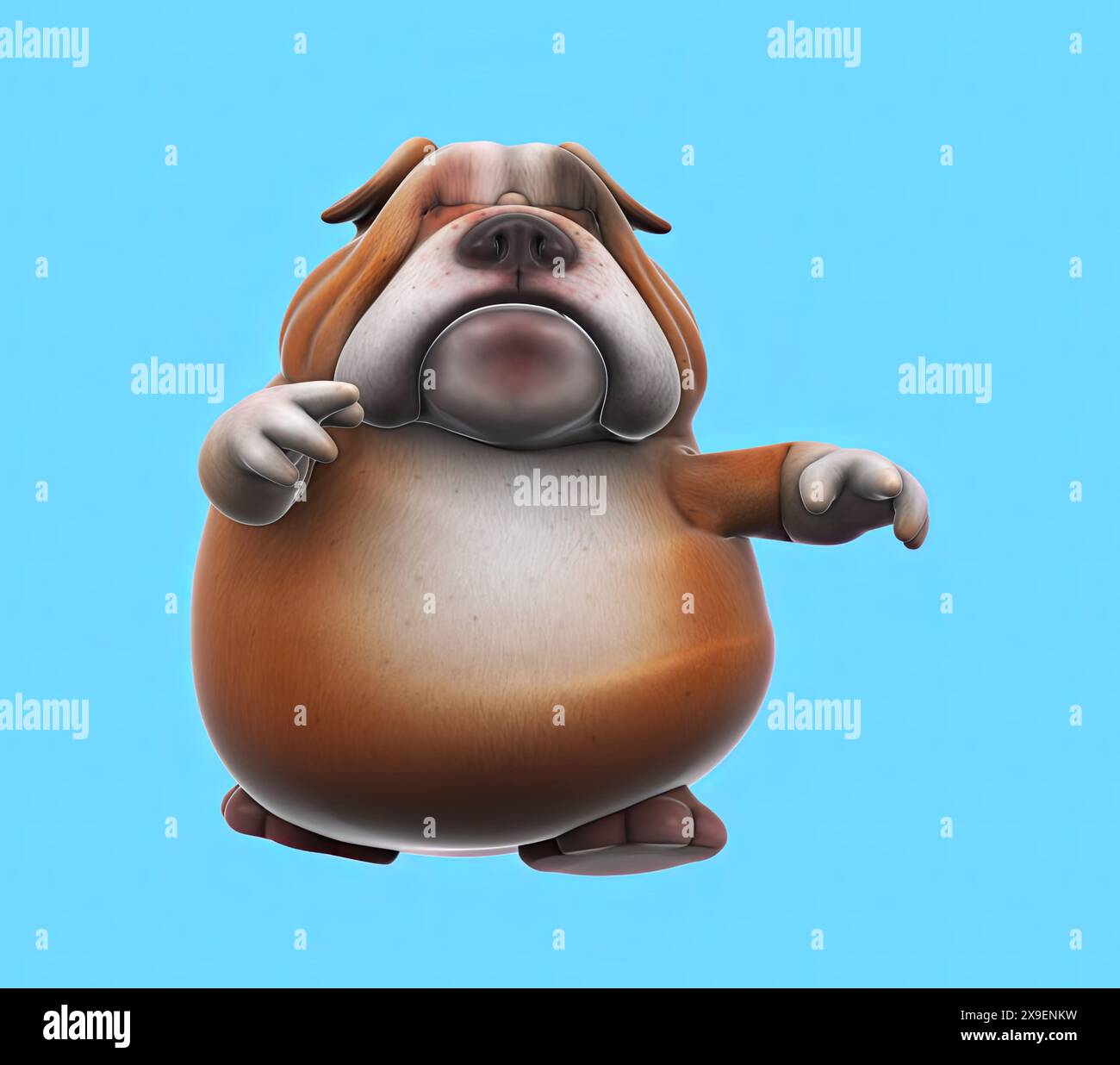 Fun 3D cartoon dog dancing Stock Photo - Alamy