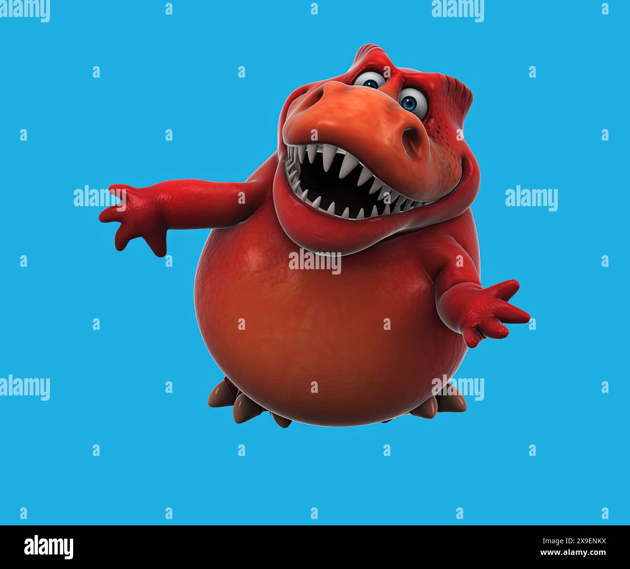 Fun 3D cartoon dinosaur dancing Stock Photo - Alamy