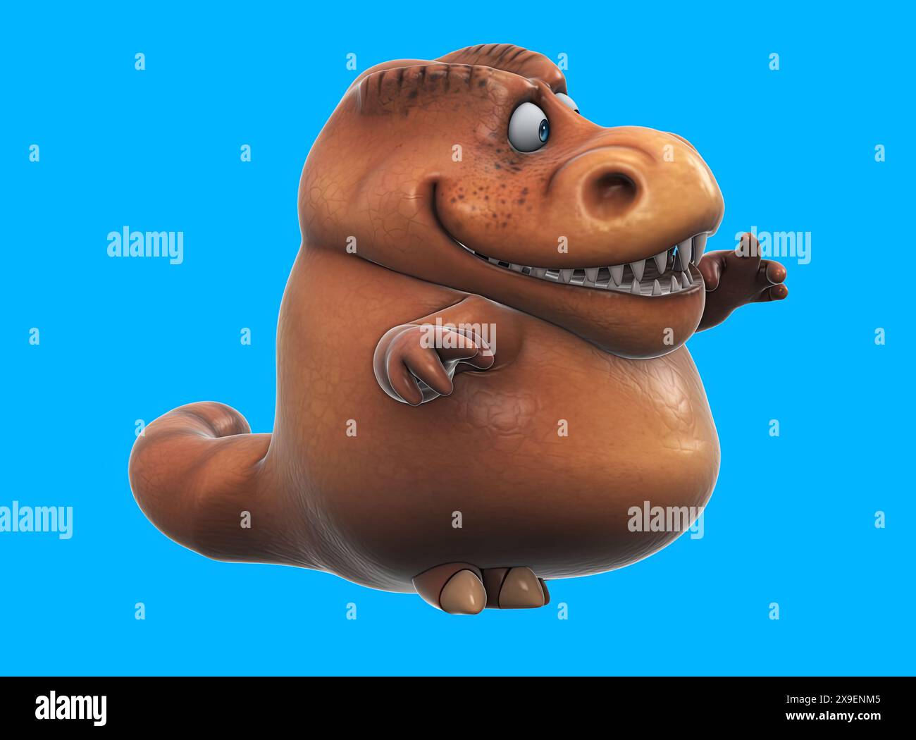 Fun 3D cartoon trex dancing Stock Photo - Alamy