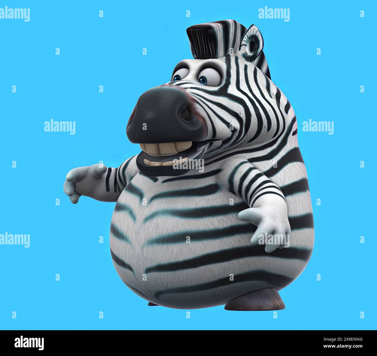 Fun 3D cartoon zebra talking Stock Photo - Alamy