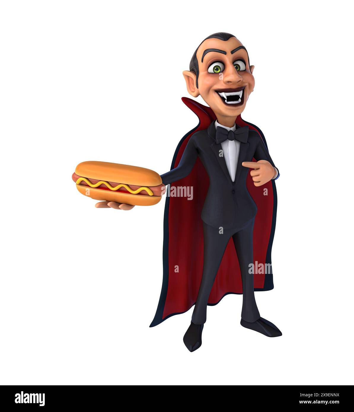 Fun 3D cartoon vampire illustration Stock Photo - Alamy