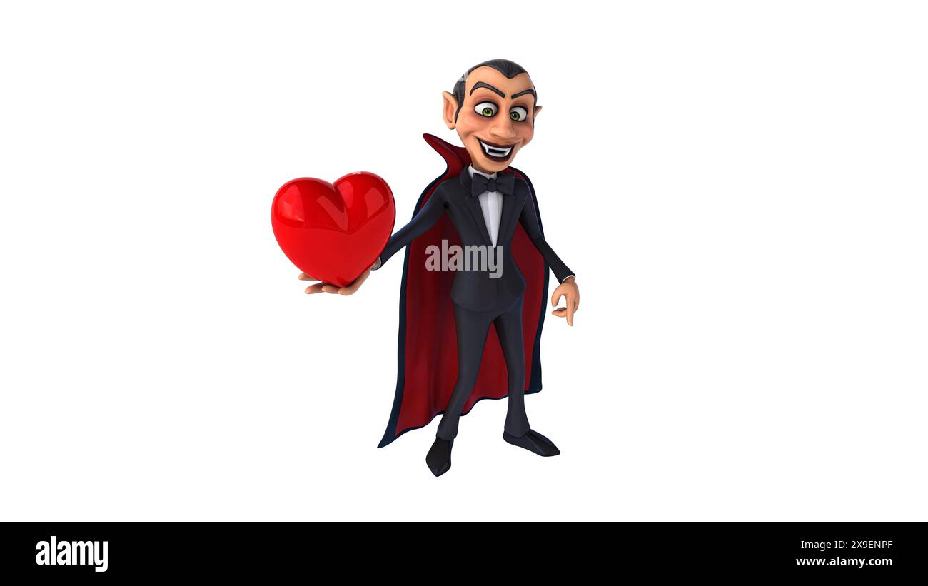Fun 3D cartoon vampire illustration Stock Photo - Alamy