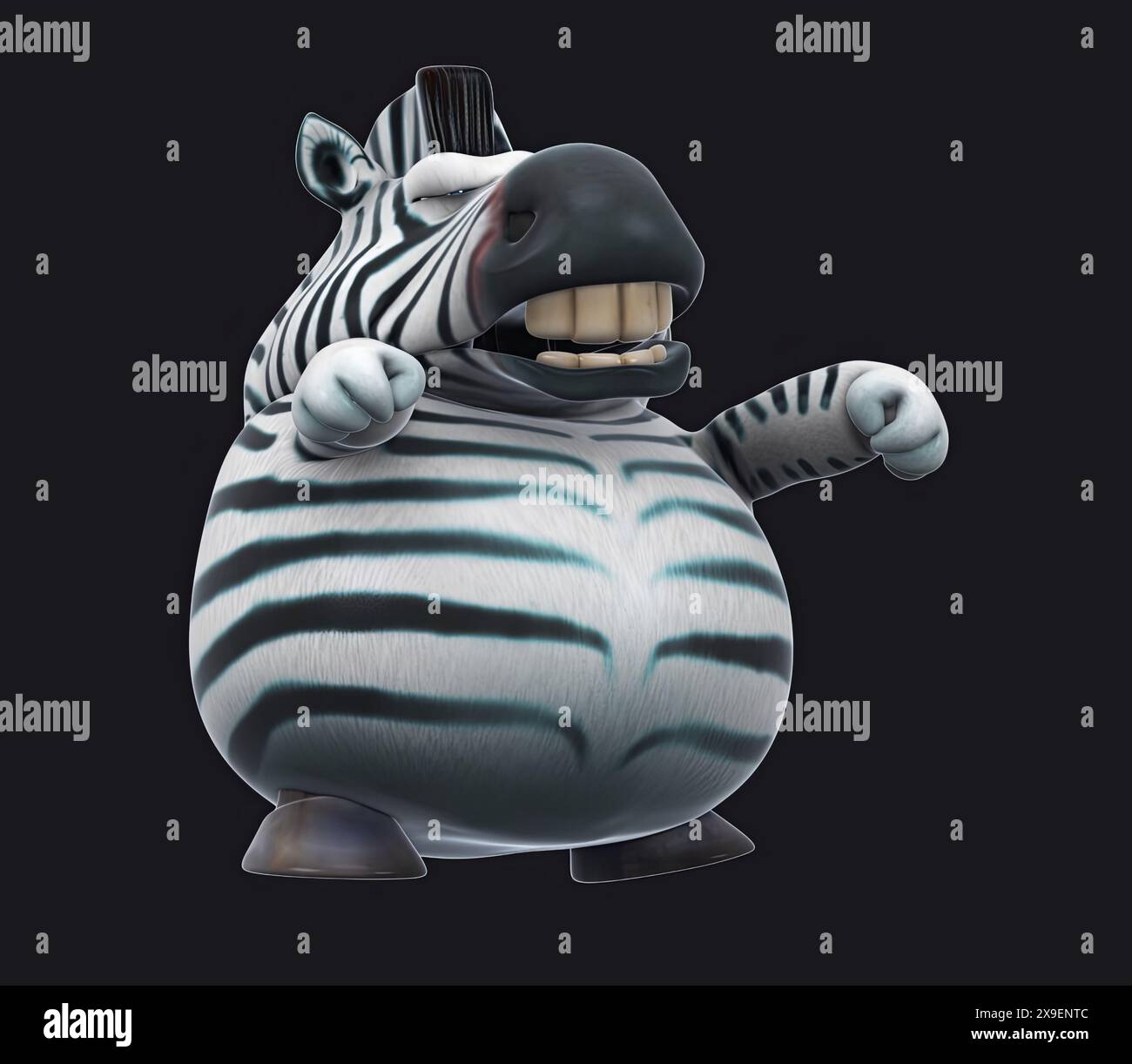 Fun 3D cartoon zebra dancing Stock Photo - Alamy