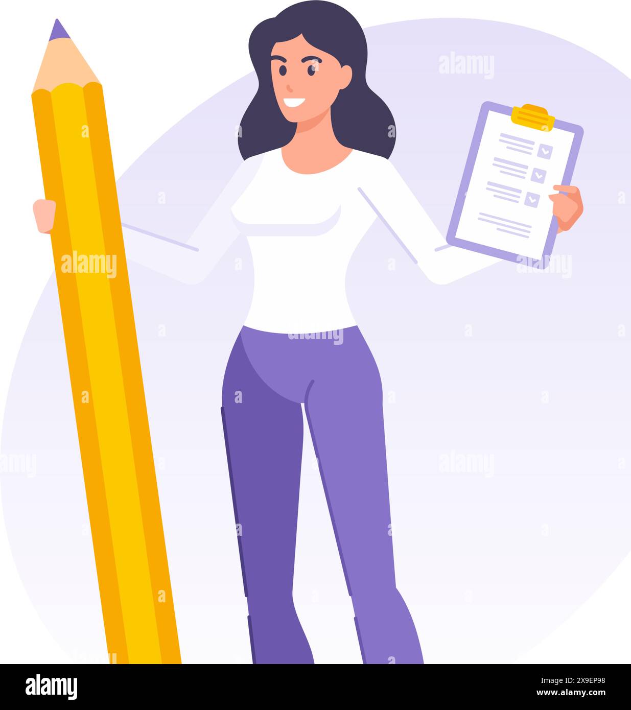 Tiny business woman to do list planning productivity time management ...