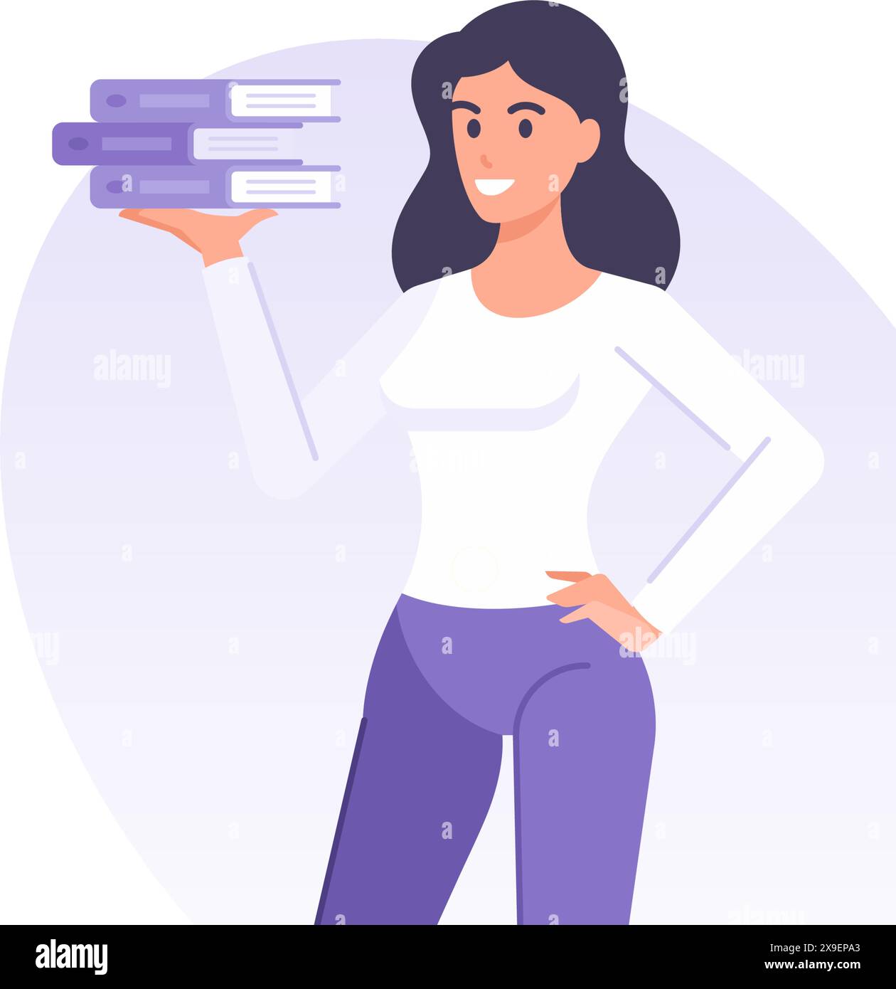 Business character showing document Stock Vector Images - Alamy