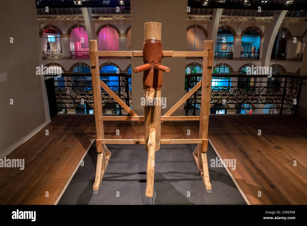 Wing Chung Dummy Practice Equipment At The Martial Arts Exhibition Room ...