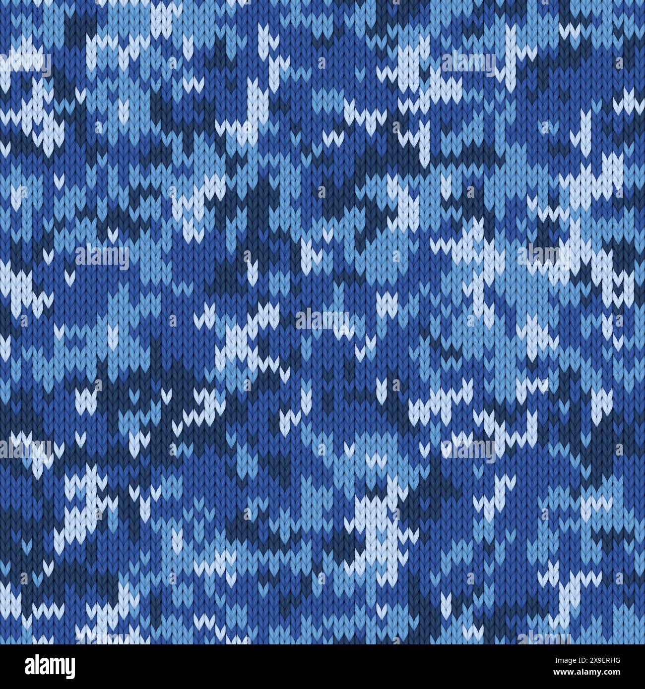 Modern knitted camouflage seamless tileable pattern. Realistic knitted ...