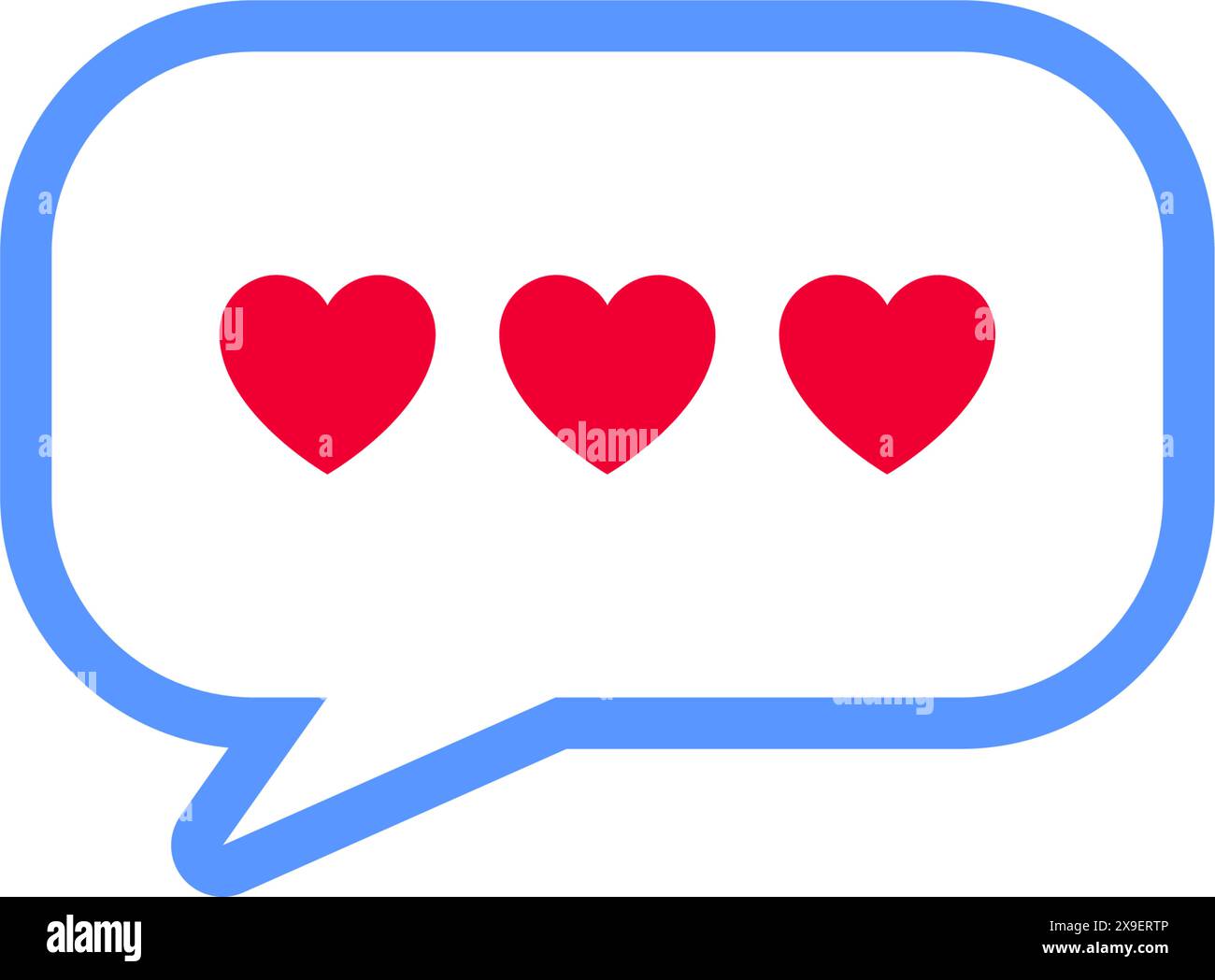 Speech bubble heart icon, Valentines day symbol Stock Vector Image ...