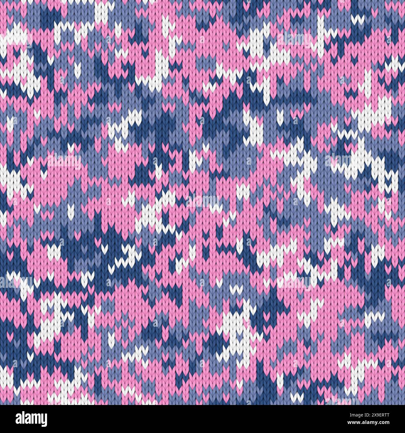 Modern knitted camouflage seamless tileable pattern. Realistic knitted ...