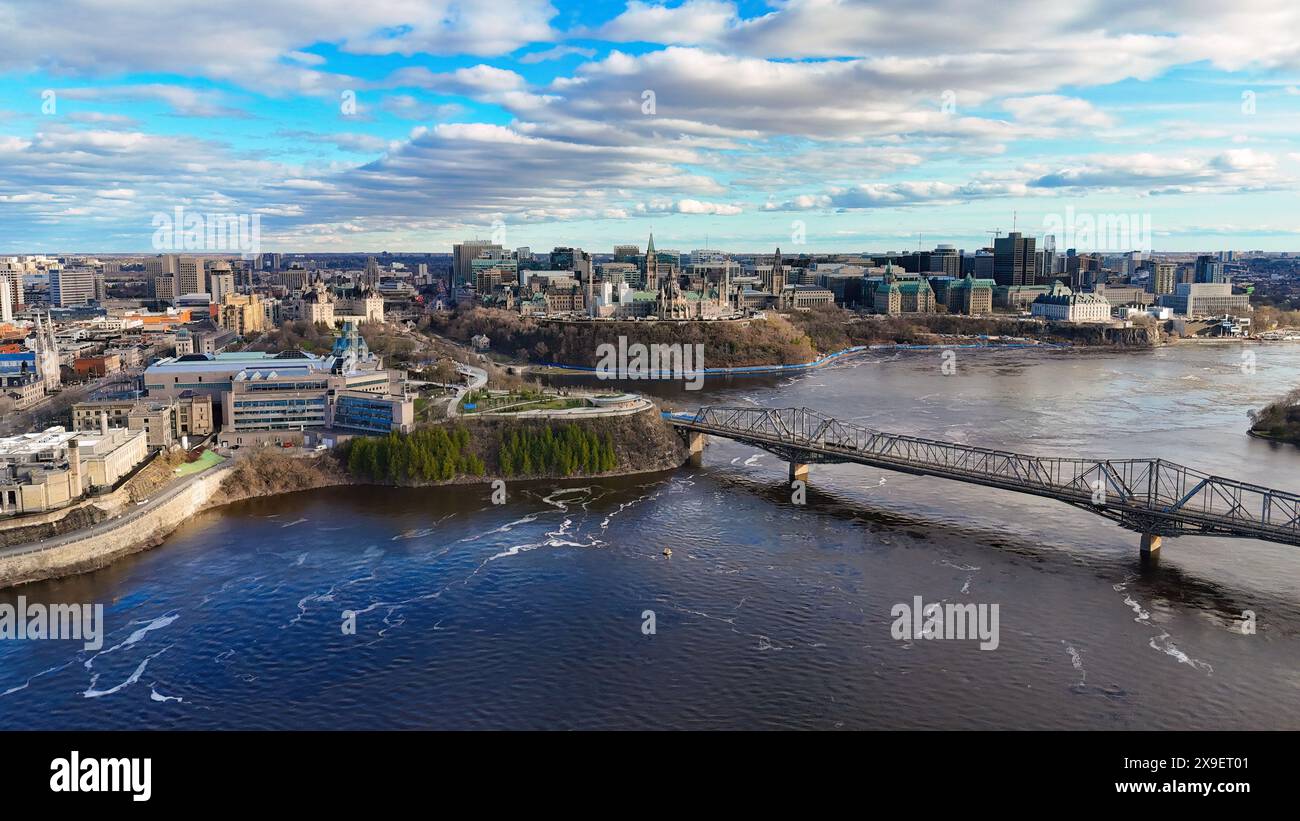 The city of Ottawa from above amazing aerial panoramic view Stock Photo ...