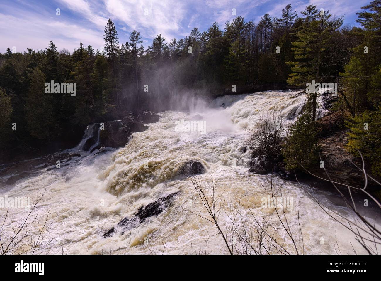 National Park of Plaisance Quebec with its impressive waterfalls Stock ...
