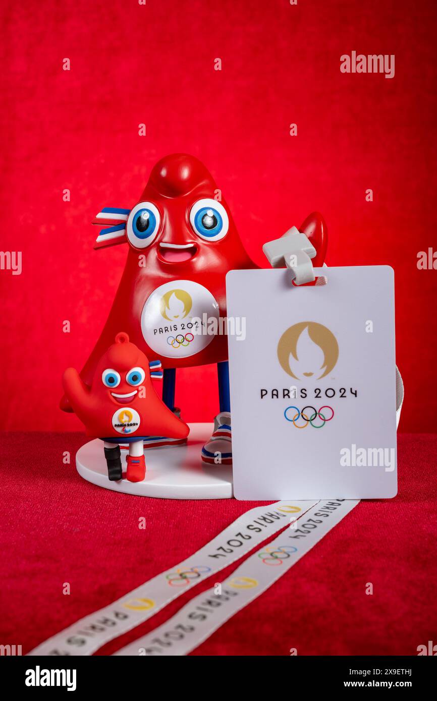 ZHONGSHAN China-May 22 2024: 2024 Paris Olympic Games and Paralympic ...