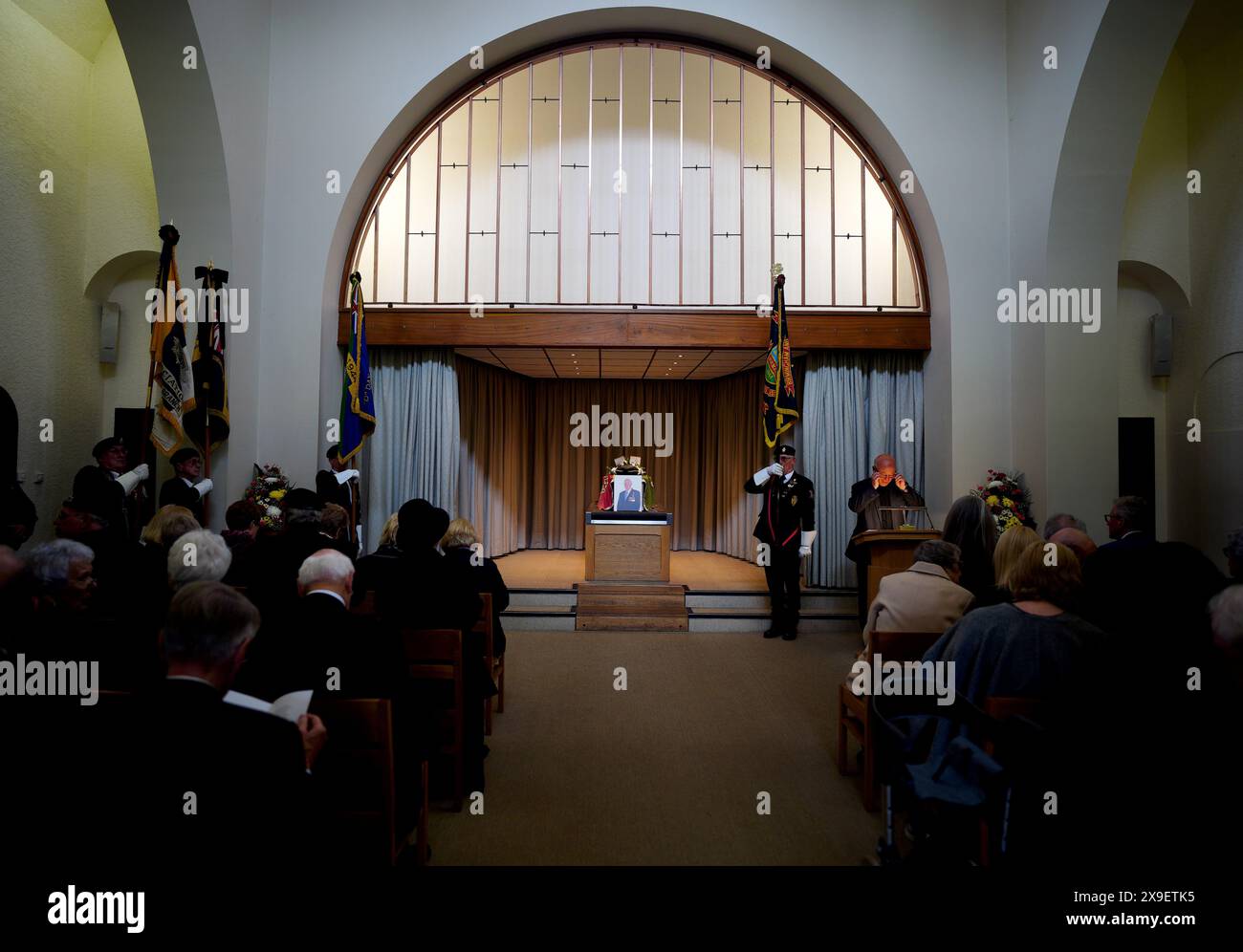 Mourners attend the funeral of D-Day veteran Albert Price, 98, from ...