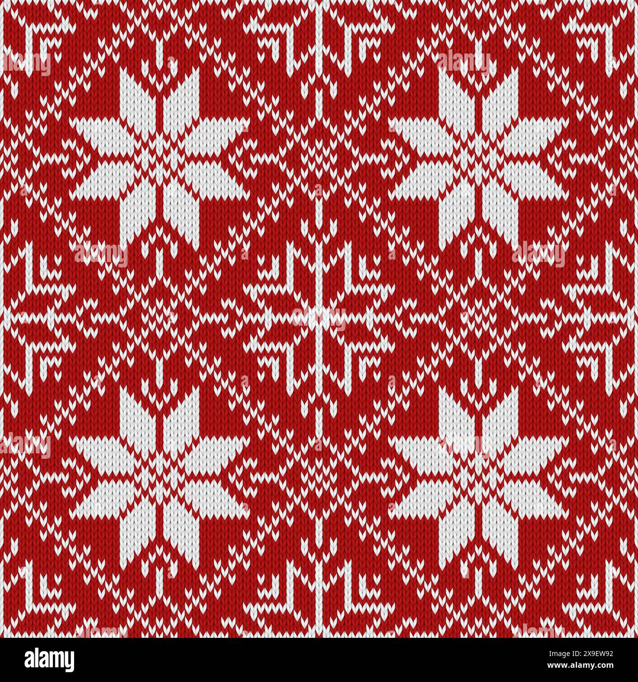 Christmas knitted seamless tileable pattern. Realistic knitted fabric ...