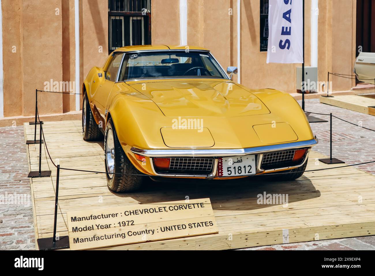 Doha, Qatar - 1 May 2024: Chevrolet Corvette from 1972, manufactured in ...