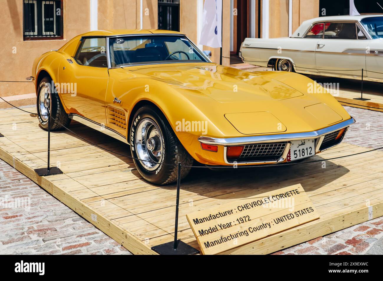 Doha, Qatar - 1 May 2024: Chevrolet Corvette from 1972, manufactured in ...