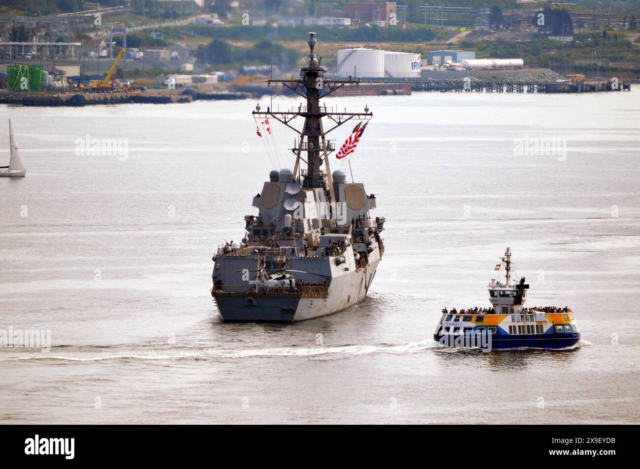 Halifax Transit passenger ferry Craig Blake passes the U.S. Navy ...