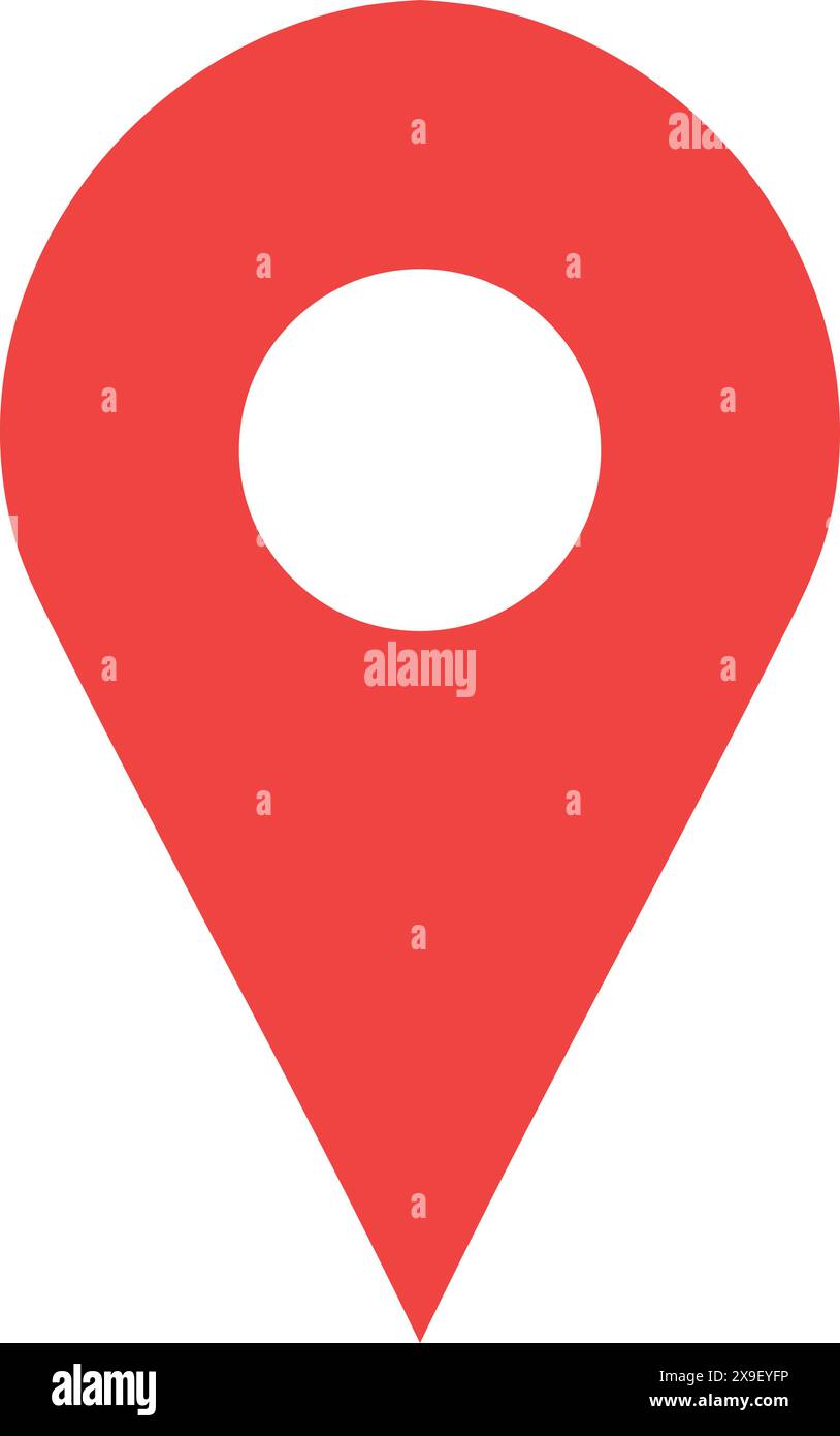 red pin street point flat clipart vector Stock Vector Image & Art - Alamy