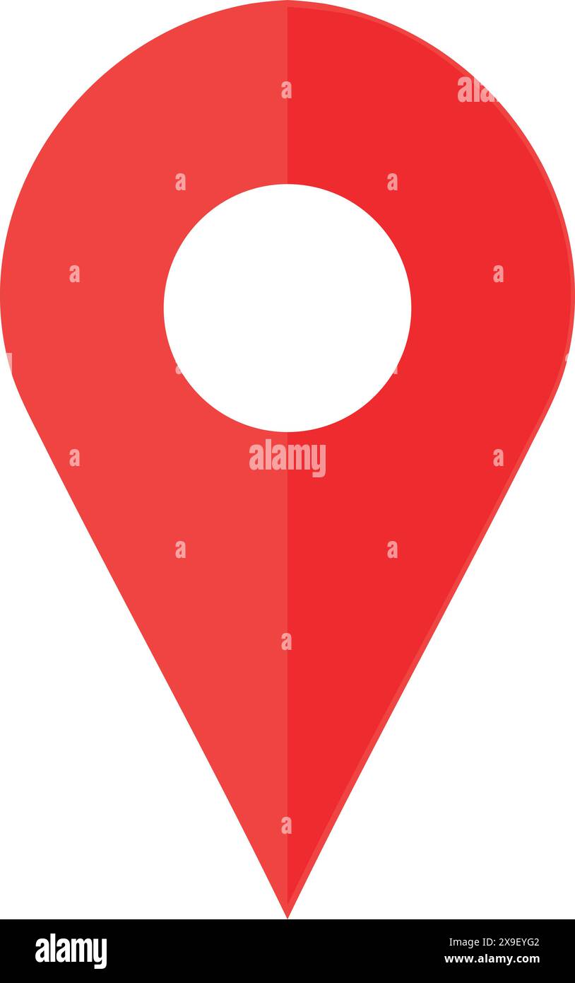red pin street point flat clipart vector Stock Vector Image & Art - Alamy