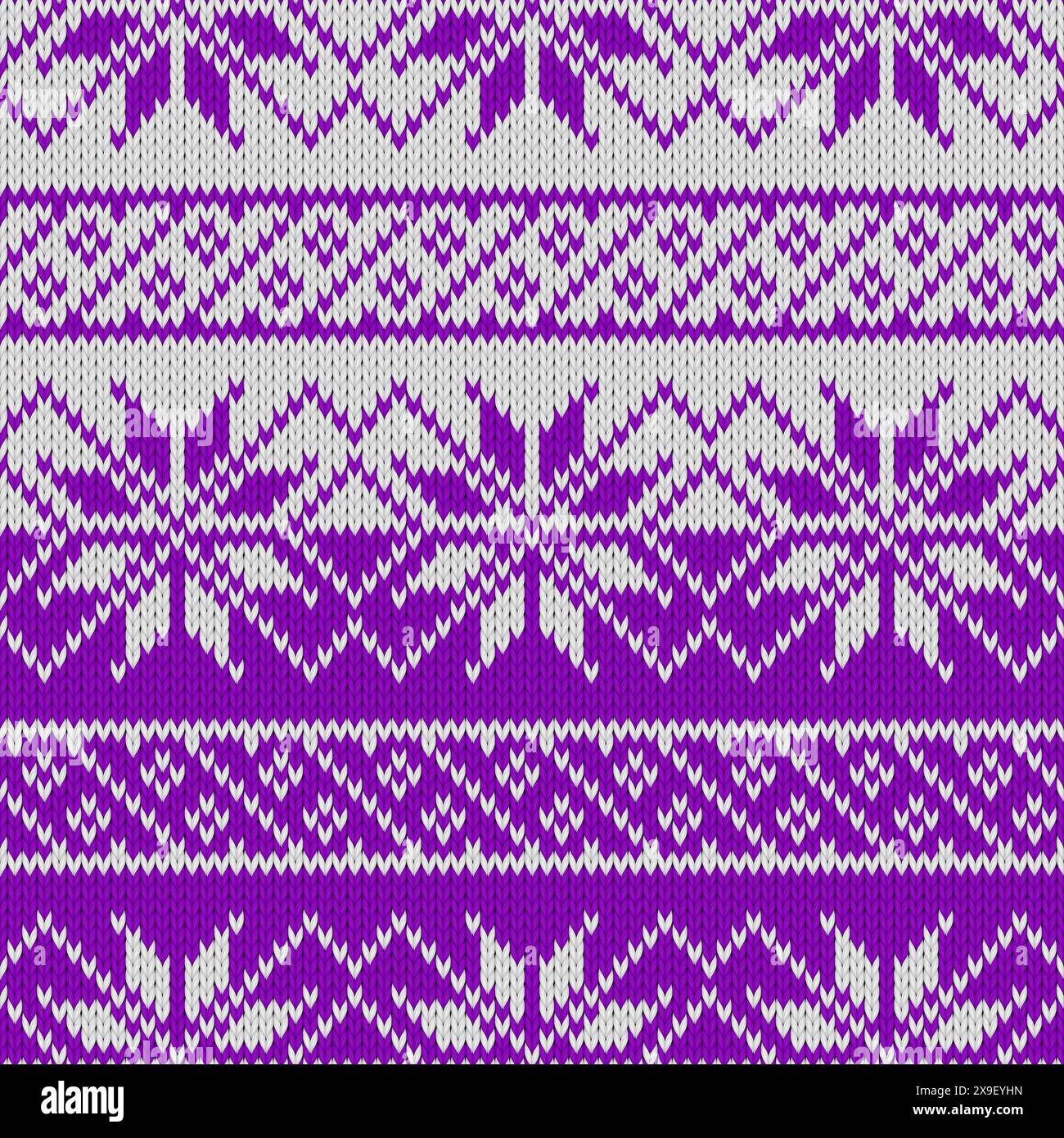 Christmas knitted seamless tileable pattern. Realistic knitted fabric ...