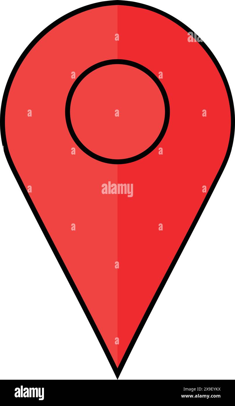 red pin street point flat clipart vector Stock Vector Image & Art - Alamy