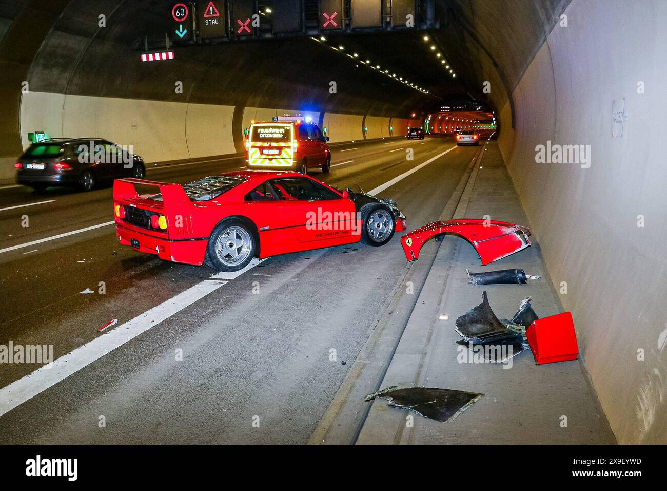 Ferrari F40 Unfall