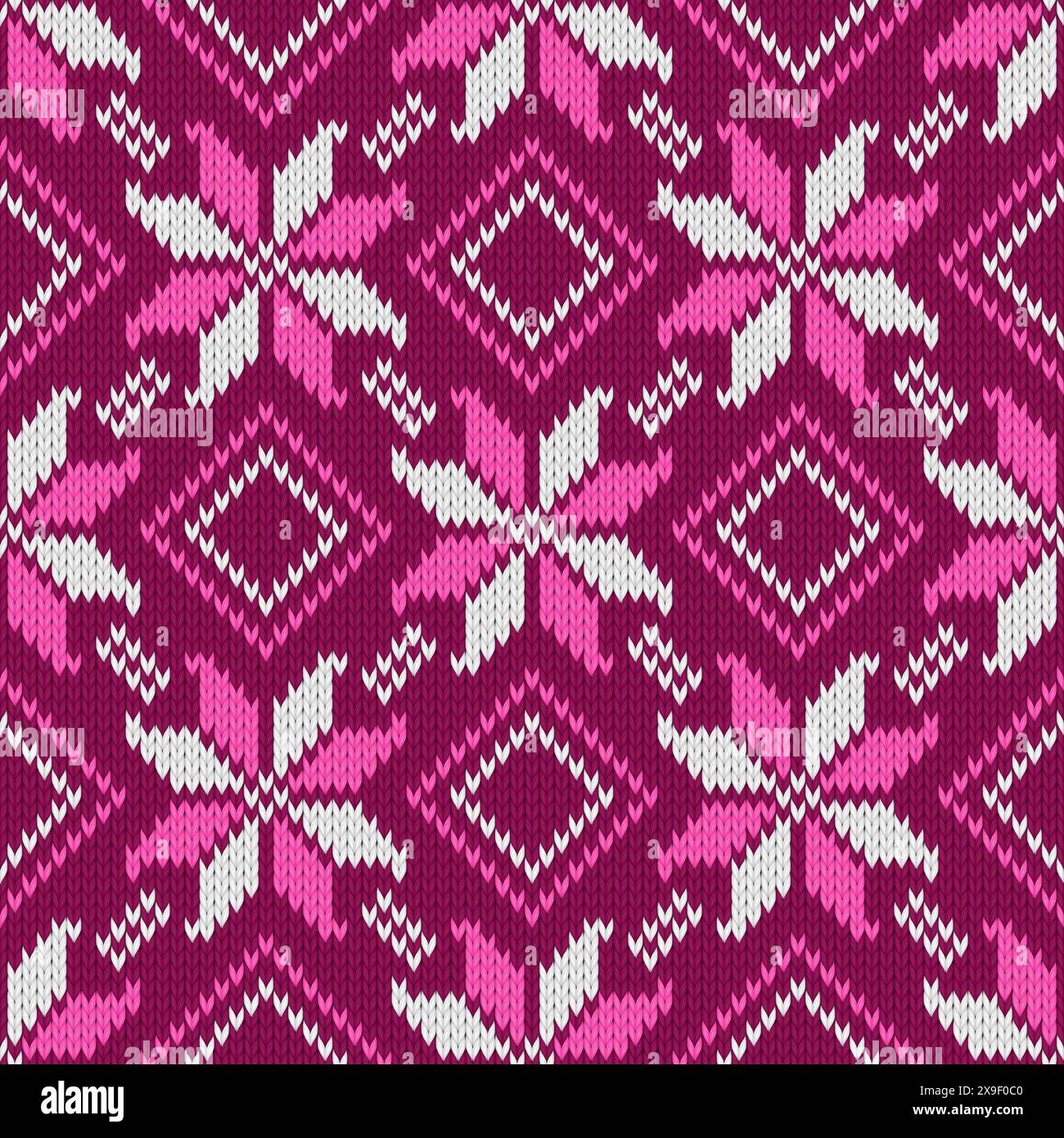 Christmas knitted seamless tileable pattern. Realistic knitted fabric ...