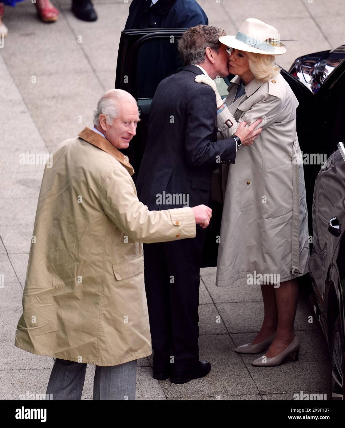 King Charles III and Queen Camilla arrive on ladies day of The Betfred ...