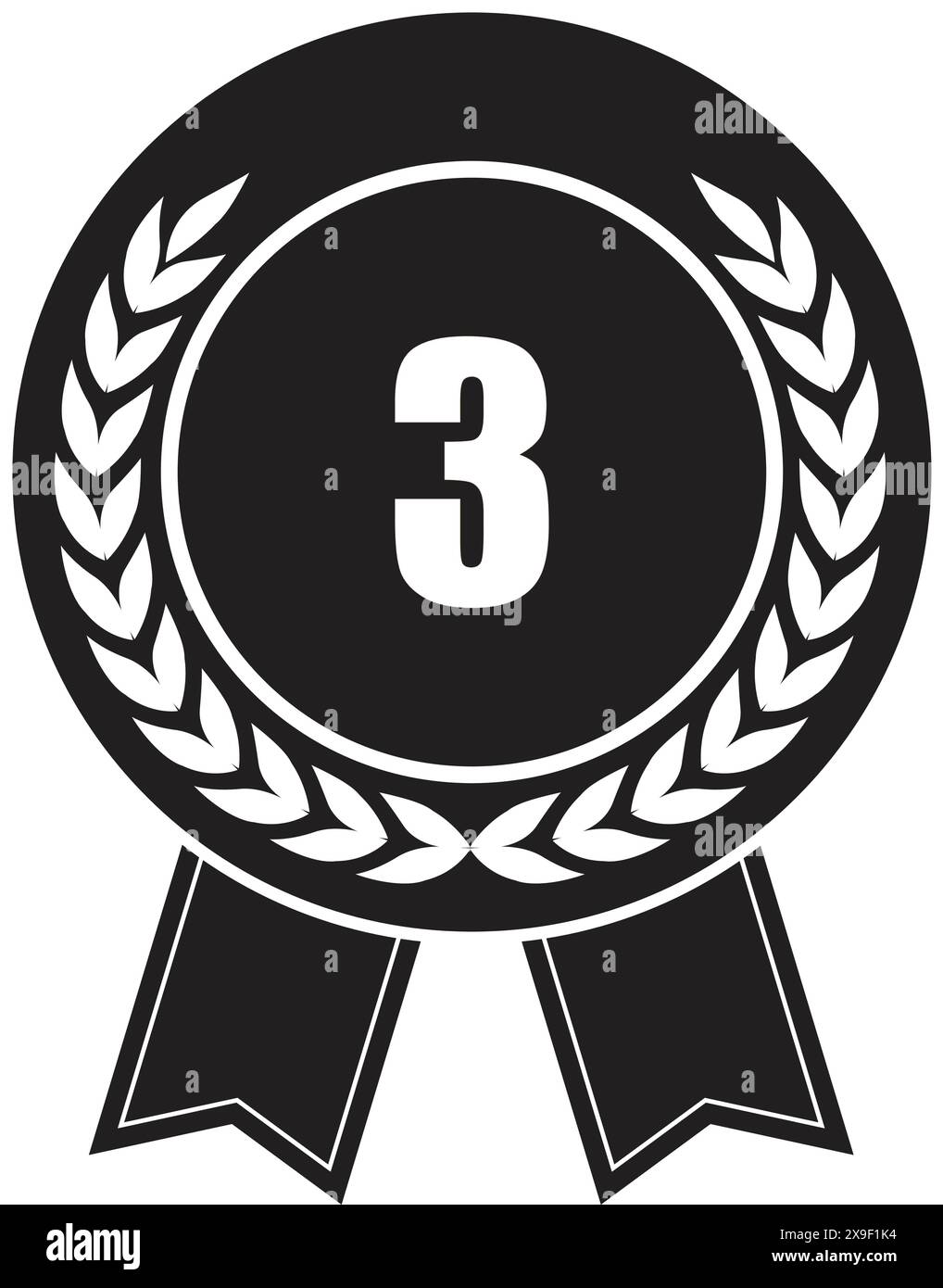 Medal Vector, 3rd Award black, 3rd Prize, Challenge Award, Medal Award ...