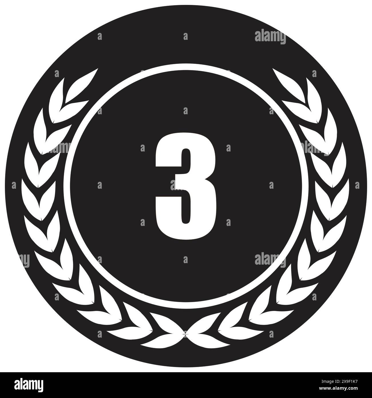 Medal Vector, 3rd Award black, 3rd Prize, Challenge Award, Medal Award ...