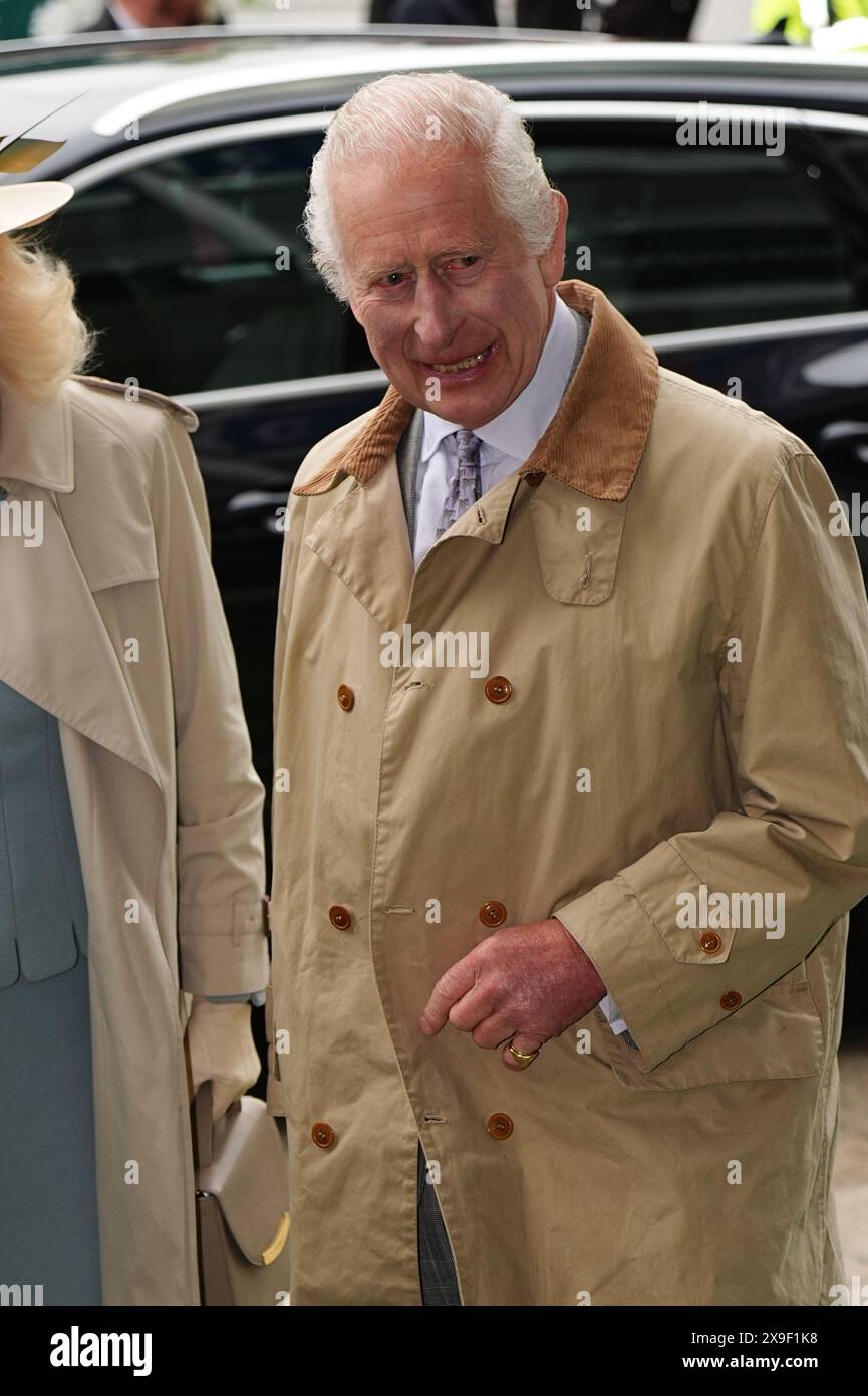 King Charles III attends the Derby Festival at Epsom racecourse in ...