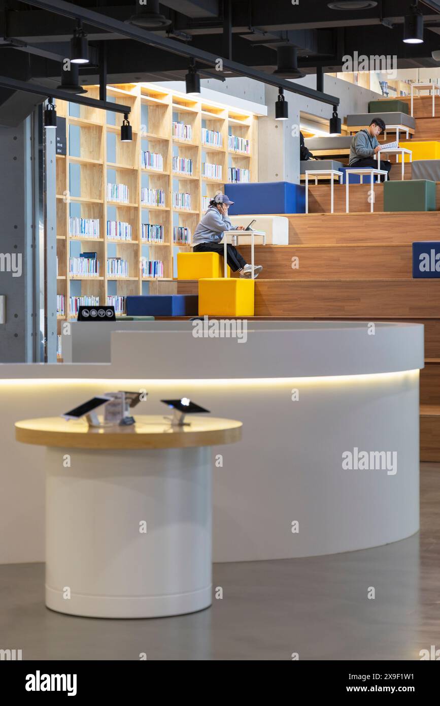 Interior of Busan Library, Daekpo, Busan, South Korea Stock Photo - Alamy