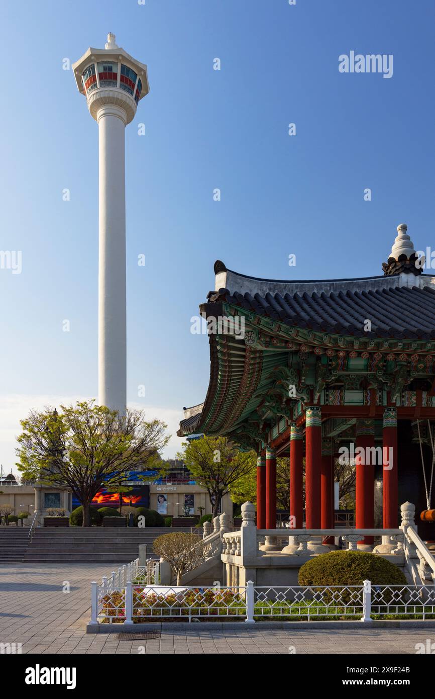 Diamond (Busan) Tower in Yongdusan Park, Busan, South Korea Stock Photo ...